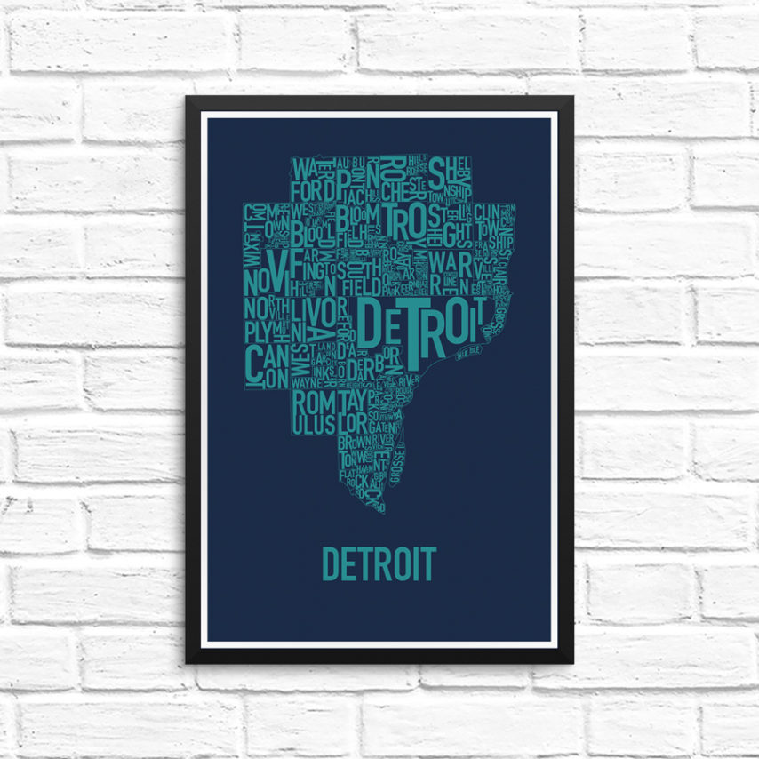 Detroit Typography poster - Hunter Langston Design